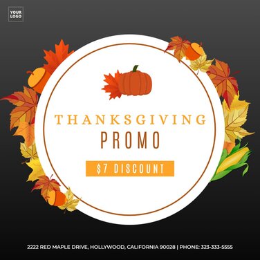 Thanksgiving templates for promos and sales