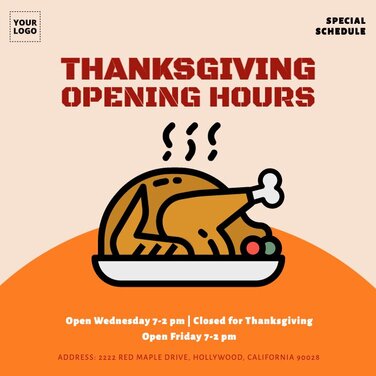 Thanksgiving templates for promos and sales