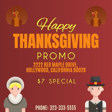 Thanksgiving templates for promos and sales