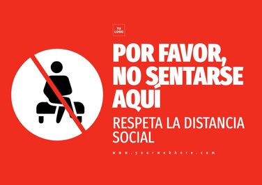 Crea un cartel de Prohibido Sentarse para imprimir