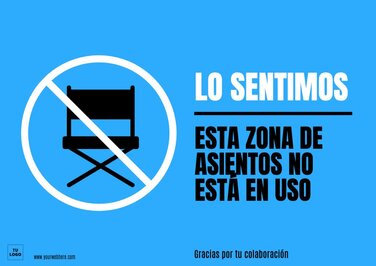 Crea un cartel de Prohibido Sentarse para imprimir