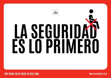 Crea un cartel de Prohibido Sentarse para imprimir