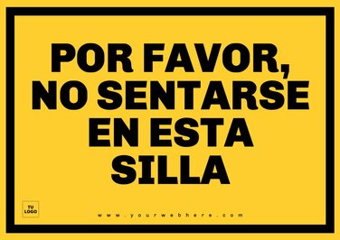 Crea un cartel de Prohibido Sentarse para imprimir