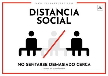 Crea un cartel de Prohibido Sentarse para imprimir