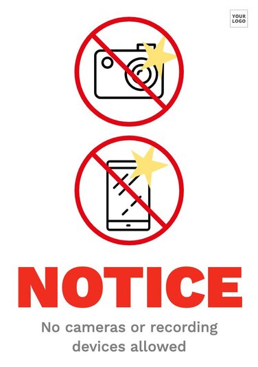 Prohibition and restriction signs to edit and print