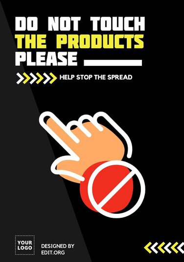 Edit a Do Not Touch sign online