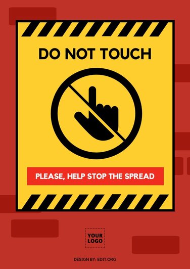Edit a Do Not Touch sign online
