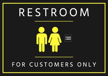 Customizable Restroom signs for customers only