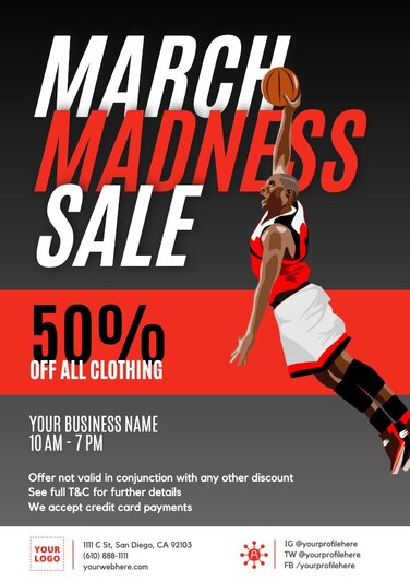 Create March Madness bracket and poster designs