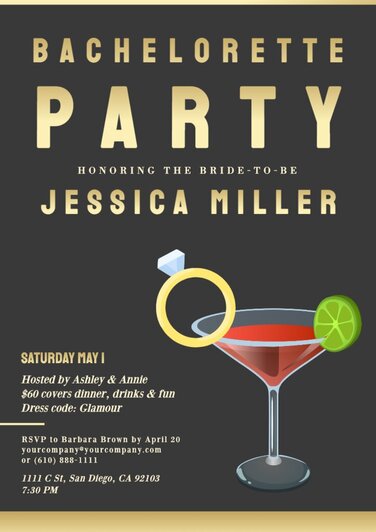 Free bachelorette party invitation templates