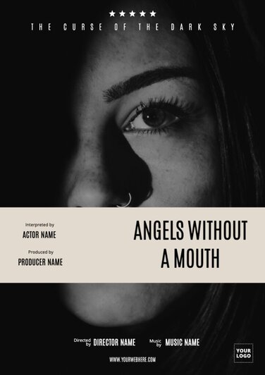 Movie poster templates editable online