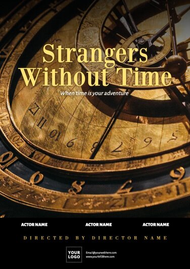 Movie poster templates editable online