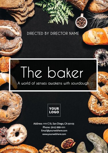 Movie poster templates editable online