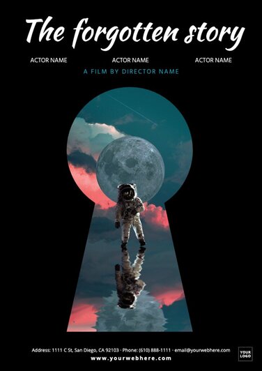 Movie poster templates editable online