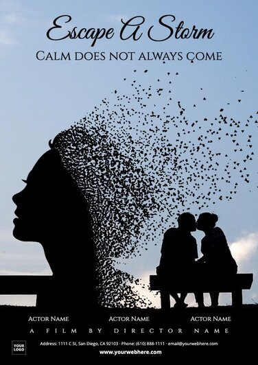 Movie poster templates editable online