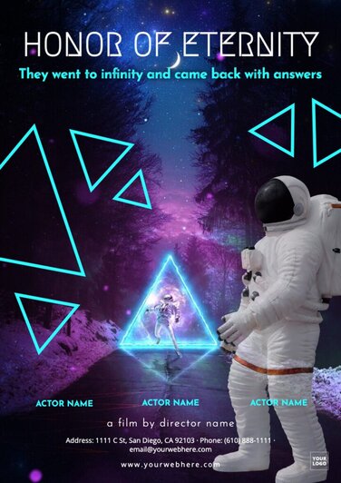 Movie poster templates editable online