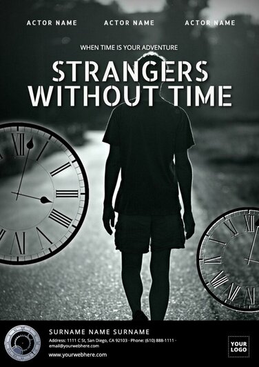 Movie poster templates editable online