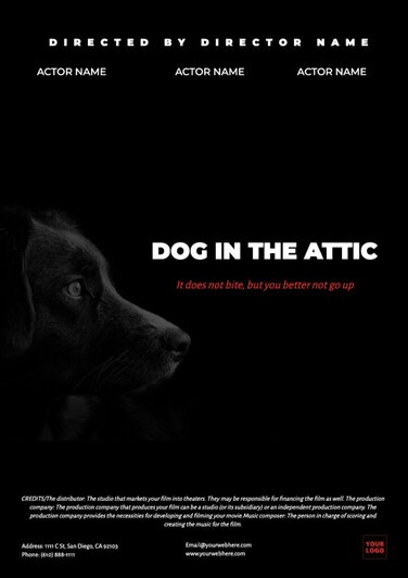 Movie poster templates editable online