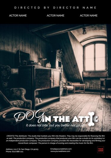 Movie poster templates editable online