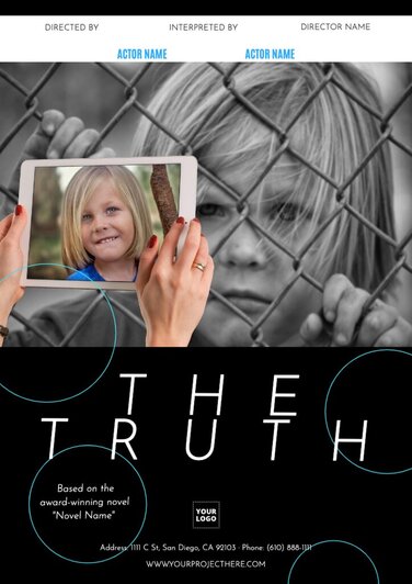 Movie poster templates editable online