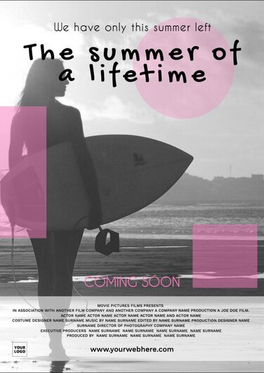 Movie poster templates editable online