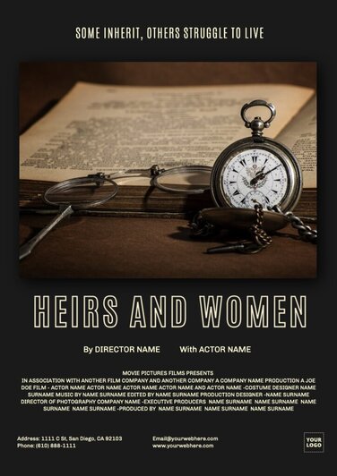 Movie poster templates editable online