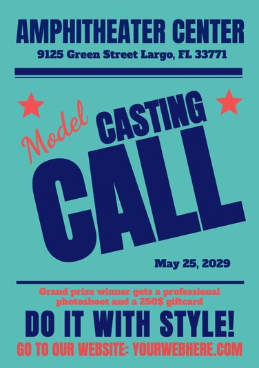 Free templates for casting and audition posters and flyers