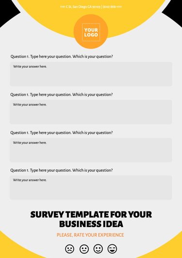 Printable survey editable templates