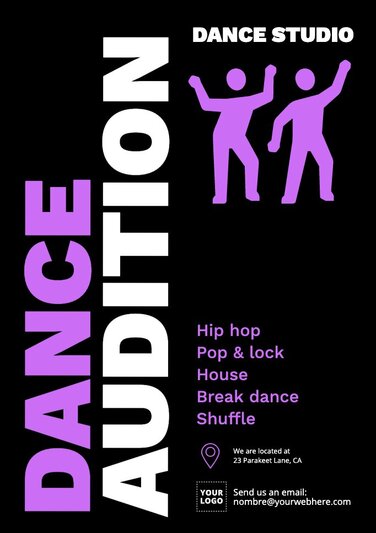 Free templates for casting and audition posters and flyers