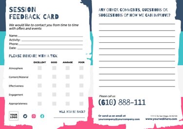 Customize free feedback card templates online