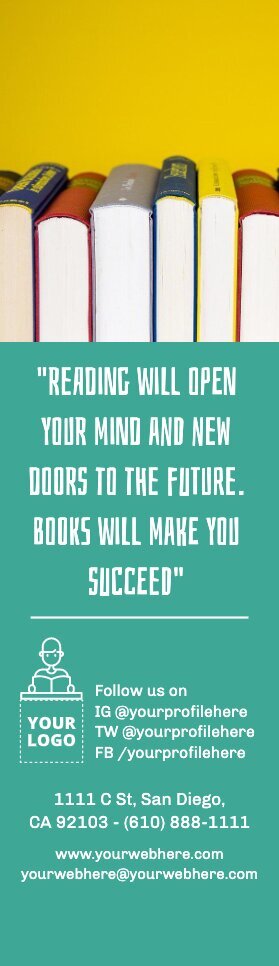 Free bookmark templates online