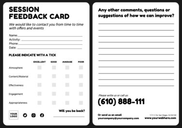 Customize free feedback card templates online