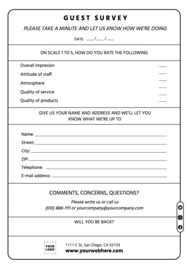 Customize free feedback card templates online
