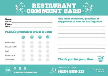 Customize free feedback card templates online
