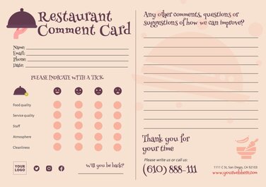 Customize free feedback card templates online