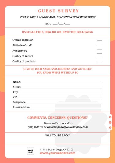 Customize free feedback card templates online