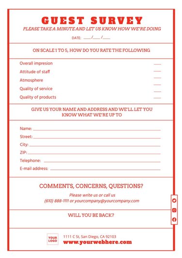Customize free feedback card templates online
