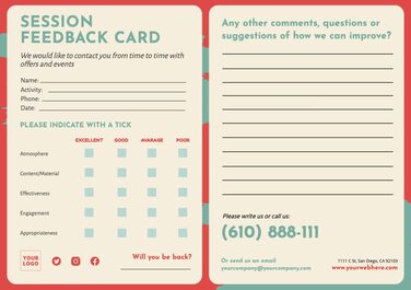 Customize free feedback card templates online