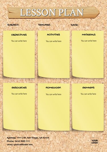 Editable Lesson Plan Templates to Print