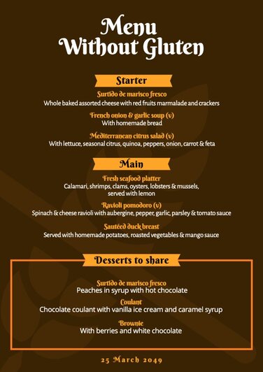 Editable posters and symbols for gluten-free products