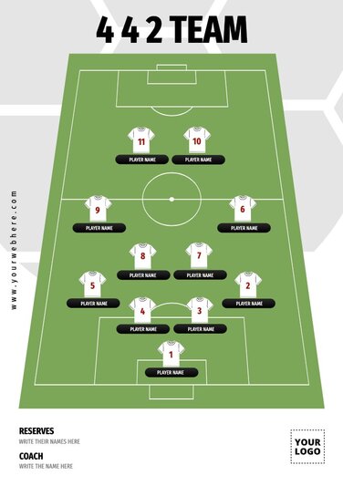 Customize team lineup templates to print
