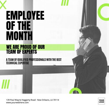 Editable employee of the month certificate templates