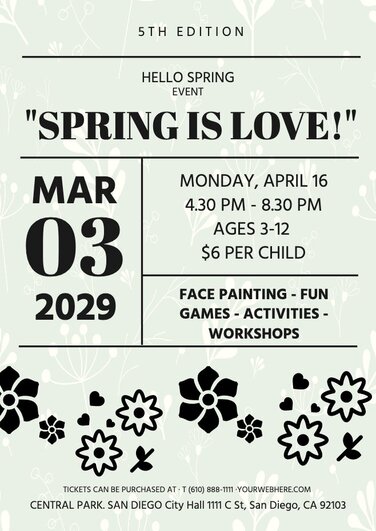 First Day of Spring banner and poster templates