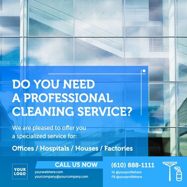 Free window cleaning advertising templates