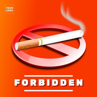 Cartazes de É proibido fumar editáveis online