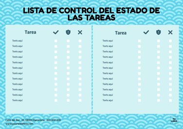 Plantillas de listas de verificación editables online (Checklists)