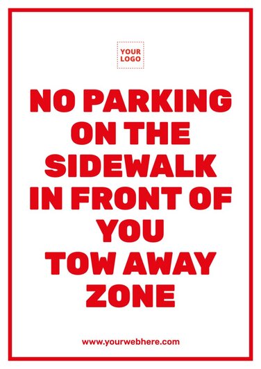 Edit and print No Parking sign templates