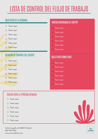 Plantillas de listas de verificación editables online (Checklists)
