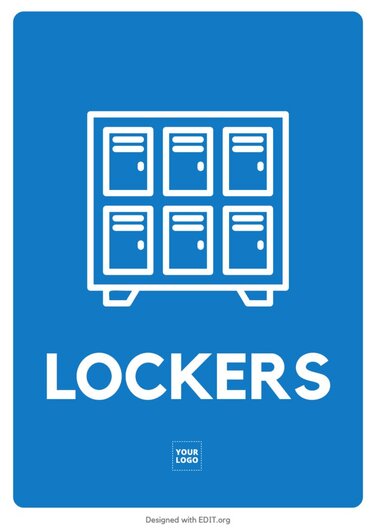 Printable locker room sign templates