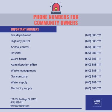 Create a free list of phone numbers online